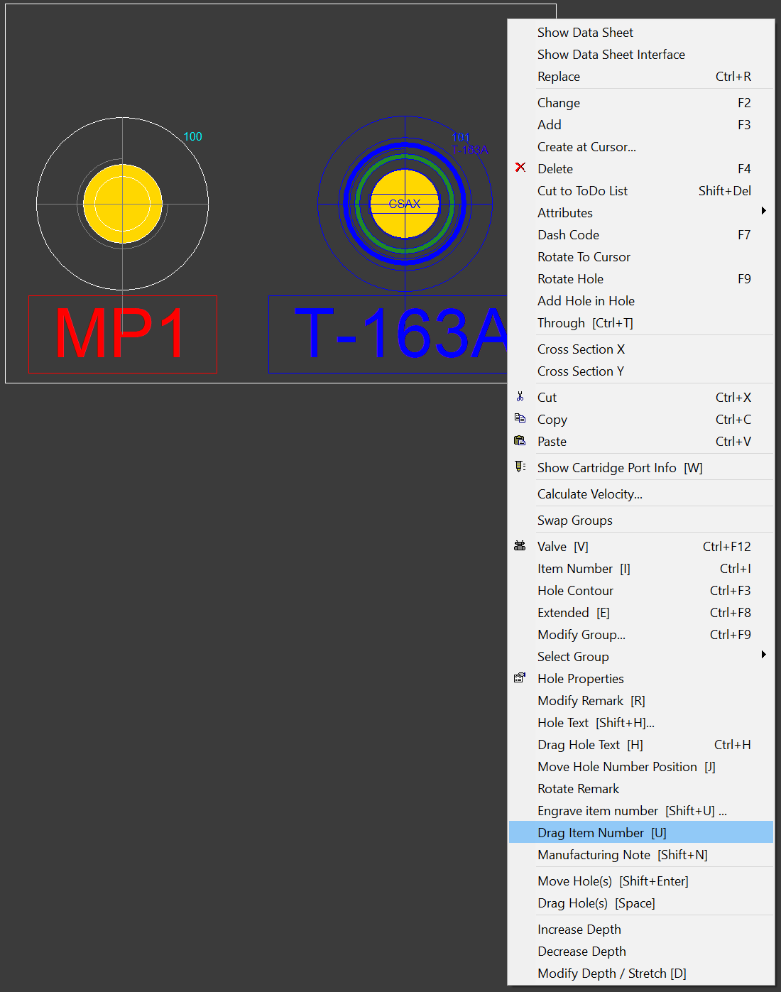 Tutorial How To Move Text Itemnumbers Of A Hole Or Cavity HydroMan 